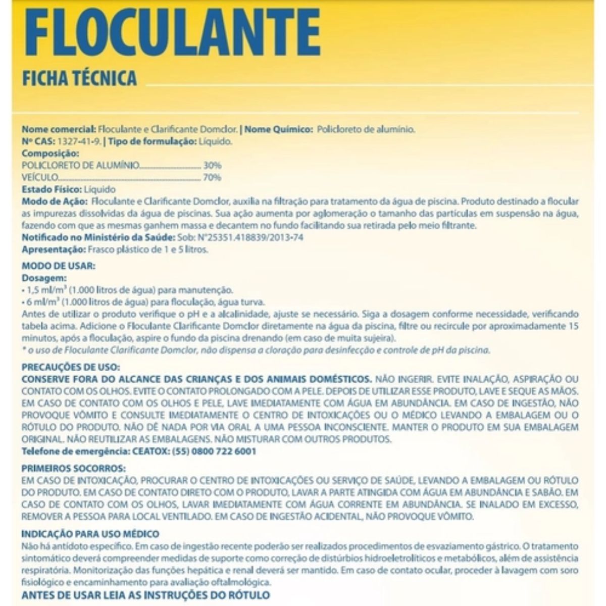 Floculante e Clarificante DomClor 1L Limpeza Para Piscina – Zizi Piscinas Floculante e Clarificante DomClor 1L Limpeza Para Piscina – Zizi Piscinas